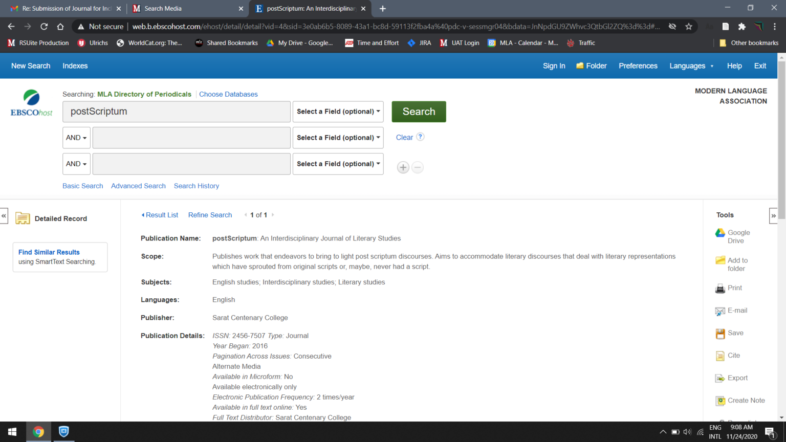 postScriptum – An Interdisciplinary Journal of Literary Studies ISSN ...